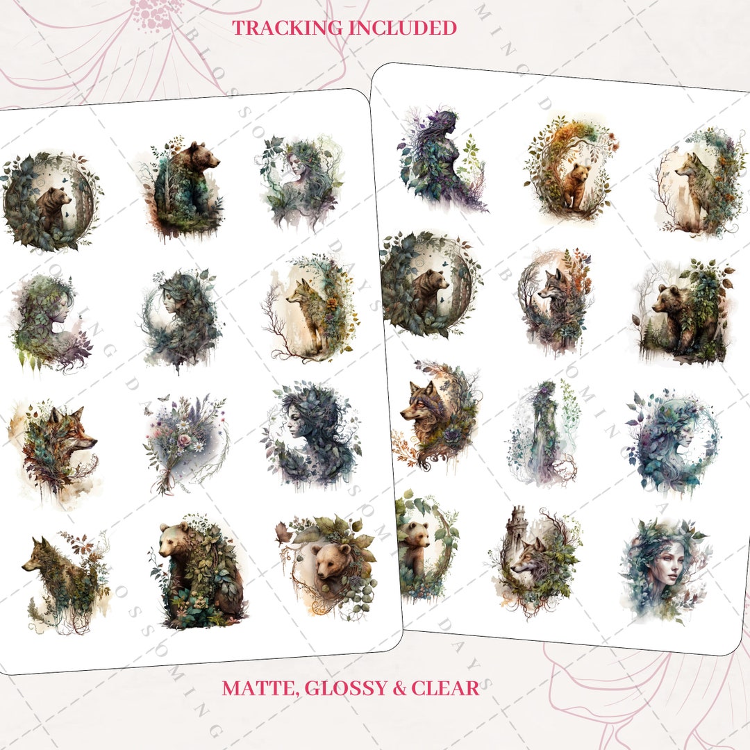 Enchanted Mystical Forest Wilderness, Magical, Wolf, Bear, Fairy, Vines ...