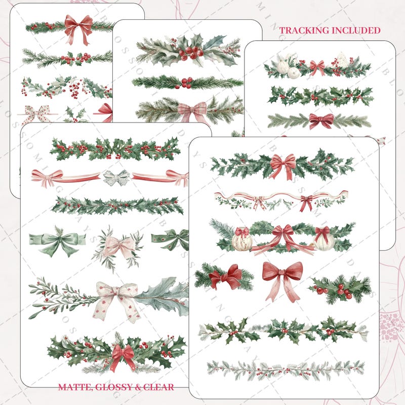 Holly Garland Stickers - Etsy