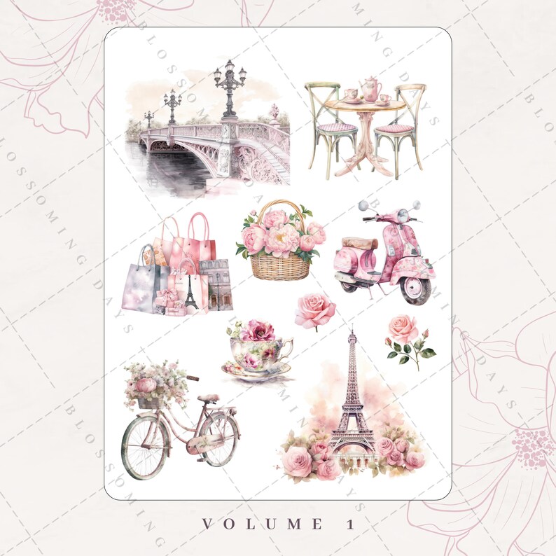 Shabby Chic Romantic Paris Dreams, Eiffel Tower, Cafe Scenes, Vintage ...