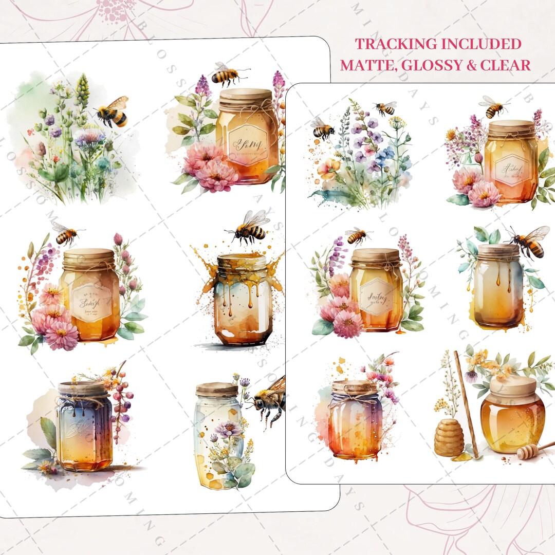 Cute Cottagecore Honey Bee, Beehive, Honeycomb, Botanical, Decorative ...