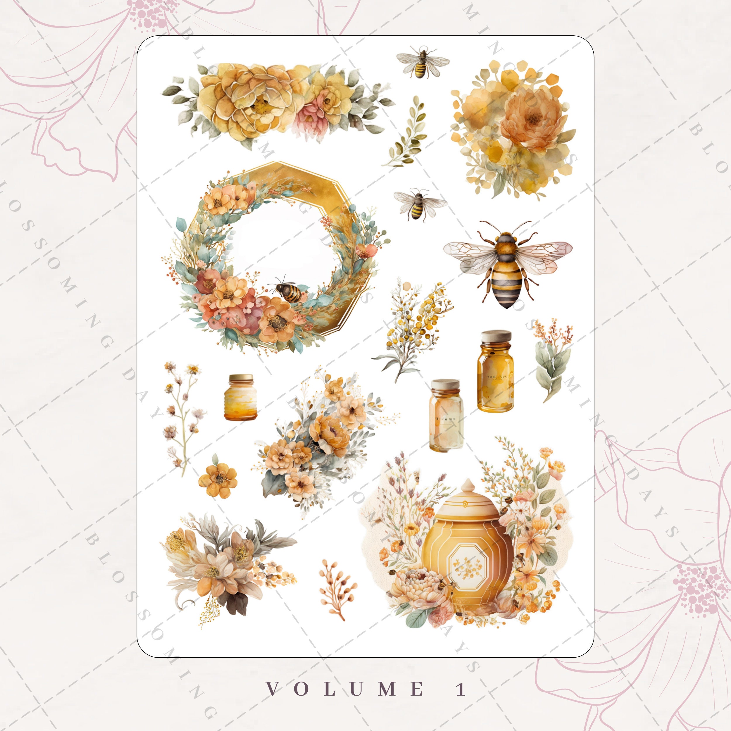 Cute Cottagecore Honey Bee, Beehive, Honeycomb, Whimsy, Pretty ...