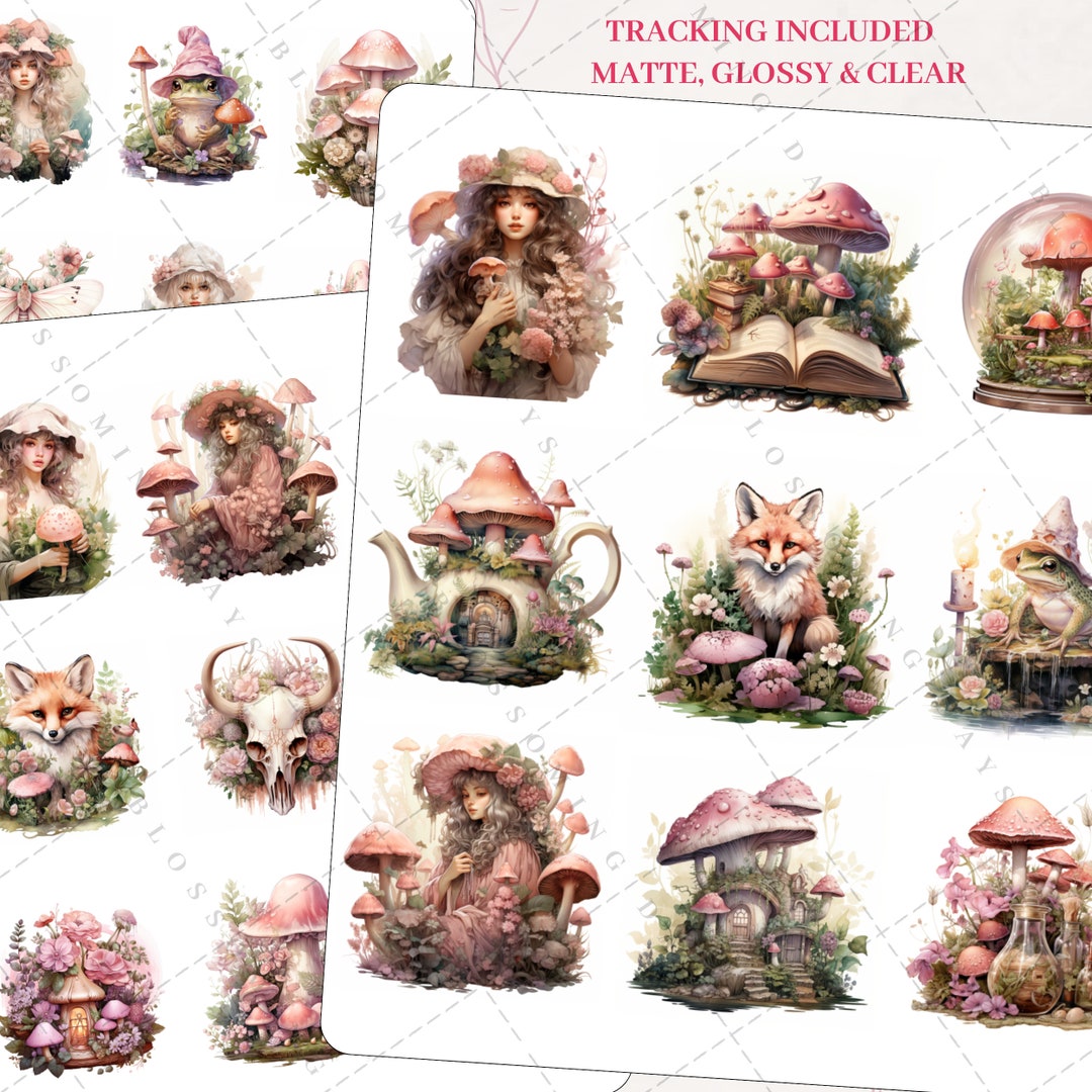 Witching Cottage Conjuring Floral Fox, Fairy, Mushroom House ...