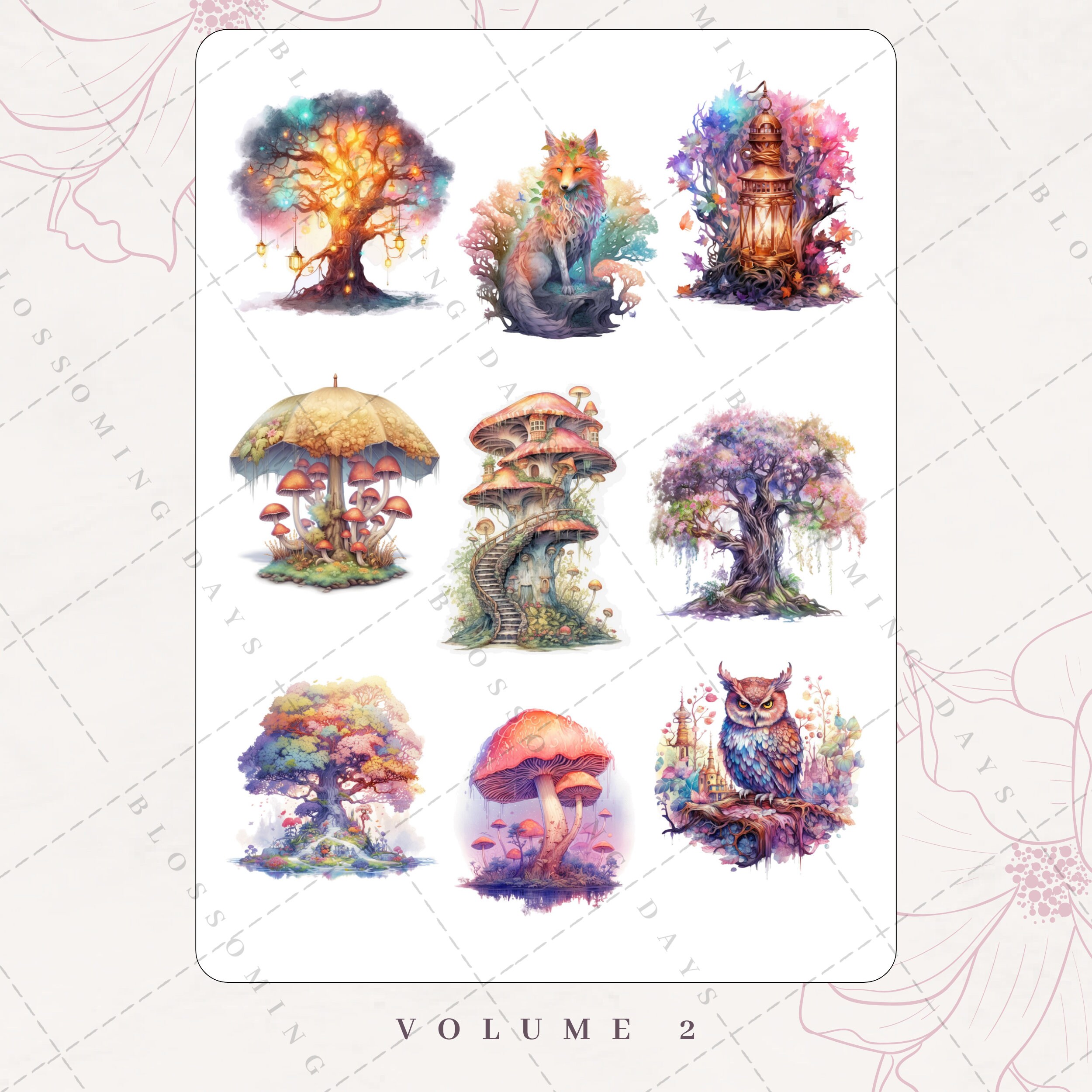 Magical Mushroom Tree Forest, Mystical Shroom, Enchanted, Whimsical ...