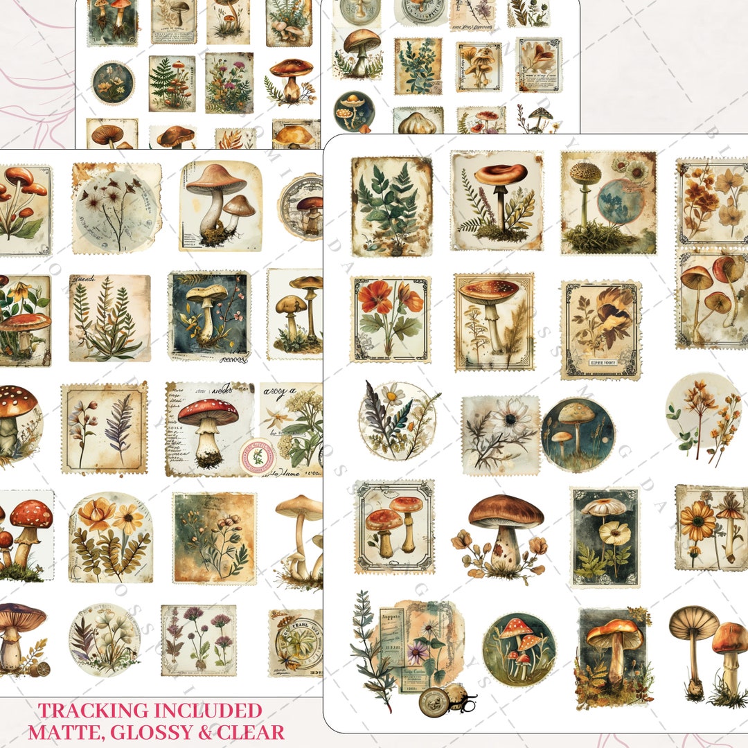 Vintage Charm Forage Stamp, Mushroom, Forest, Whimsy Nature Decorative ...