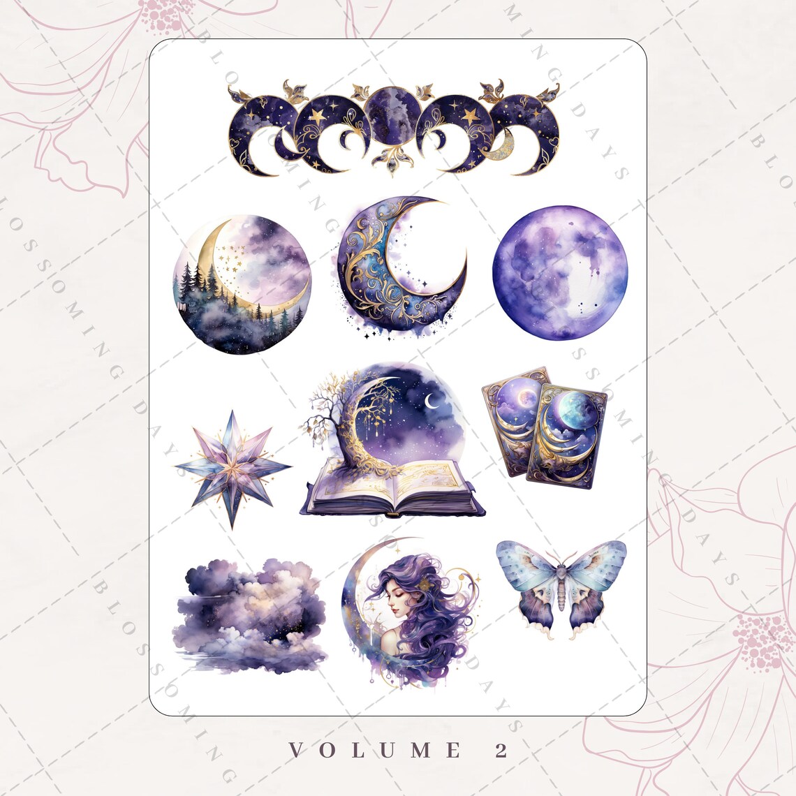 Enchanted Celestial Starry Night, Magical, Moonlit, Dreamscape, Spells ...