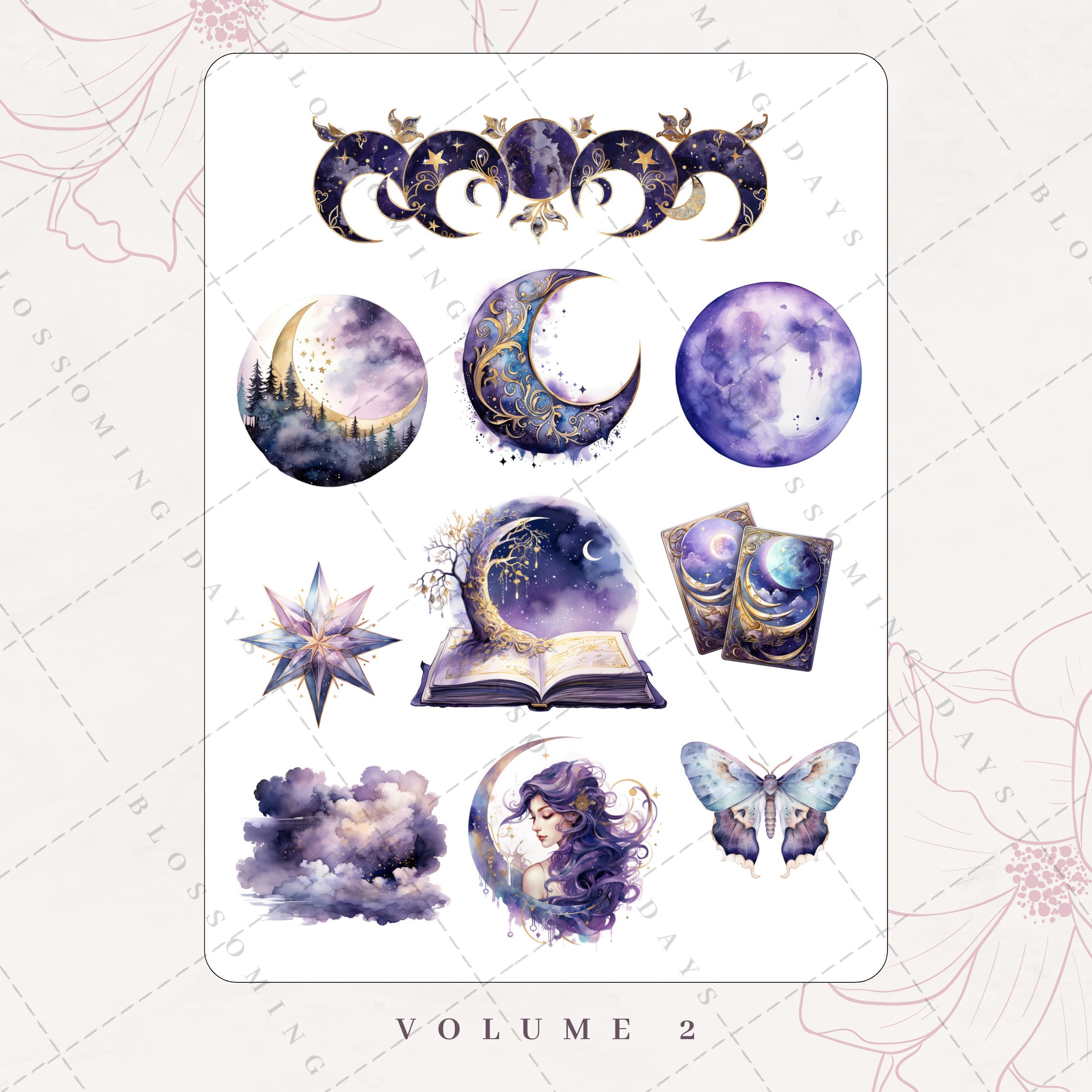 Enchanted Celestial Starry Night, Magical, Moonlit, Dreamscape, Spells ...