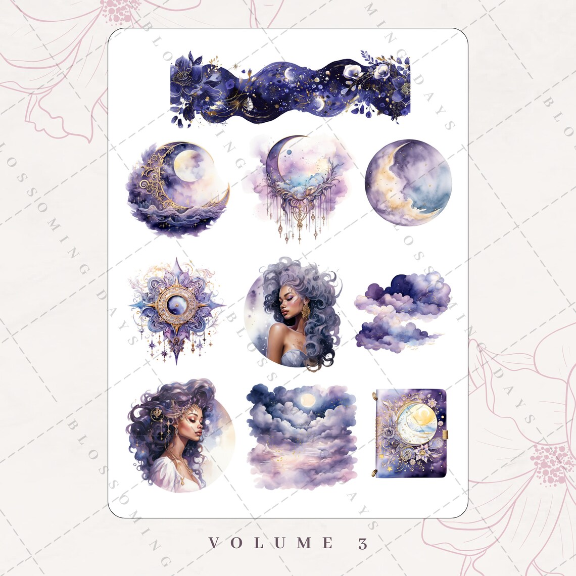 Enchanted Celestial Starry Night, Magical, Moonlit, Dreamscape, Spells ...