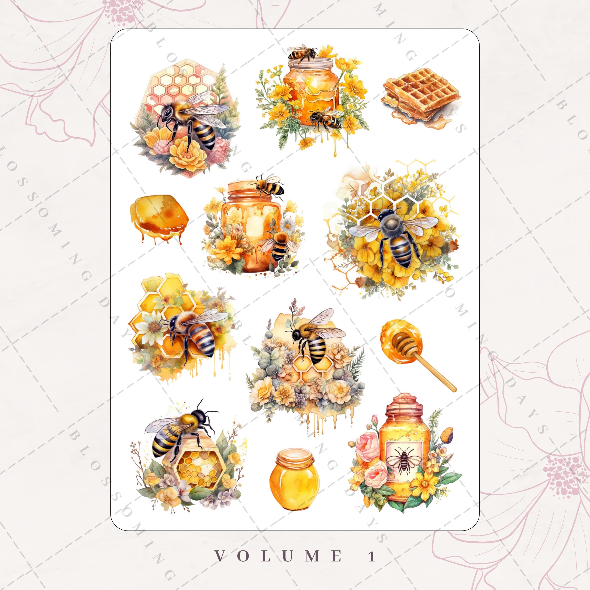 Cute Sweet as Honey Bee, Beehive, Honeycomb, Nature Decorative ...