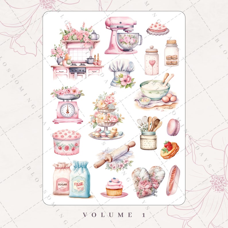 Shabby Chic Sweet Bakery, Baking, Tea Party, Baker Pastry Floral ...