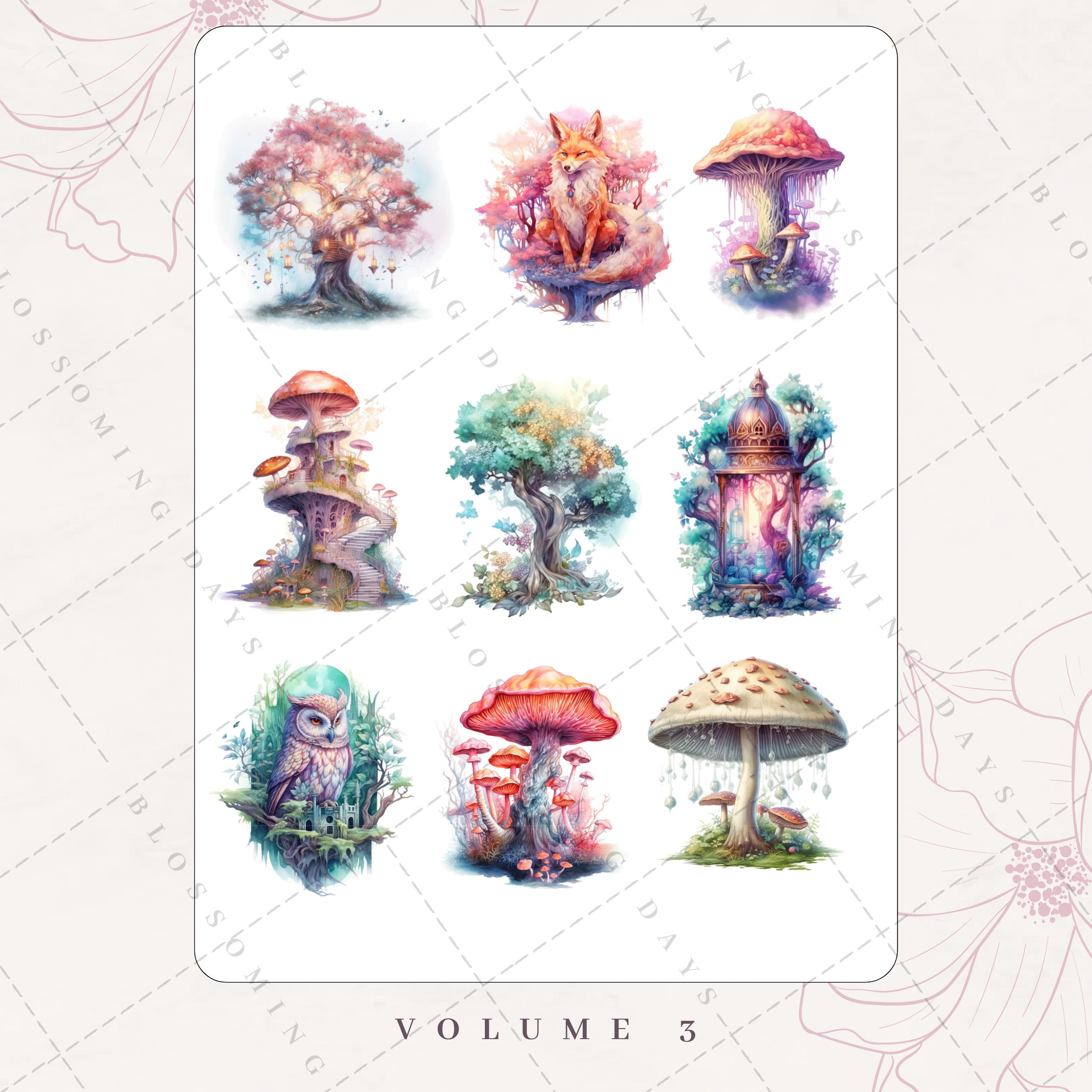 Magical Mushroom Tree Forest, Mystical Shroom, Enchanted, Whimsical ...