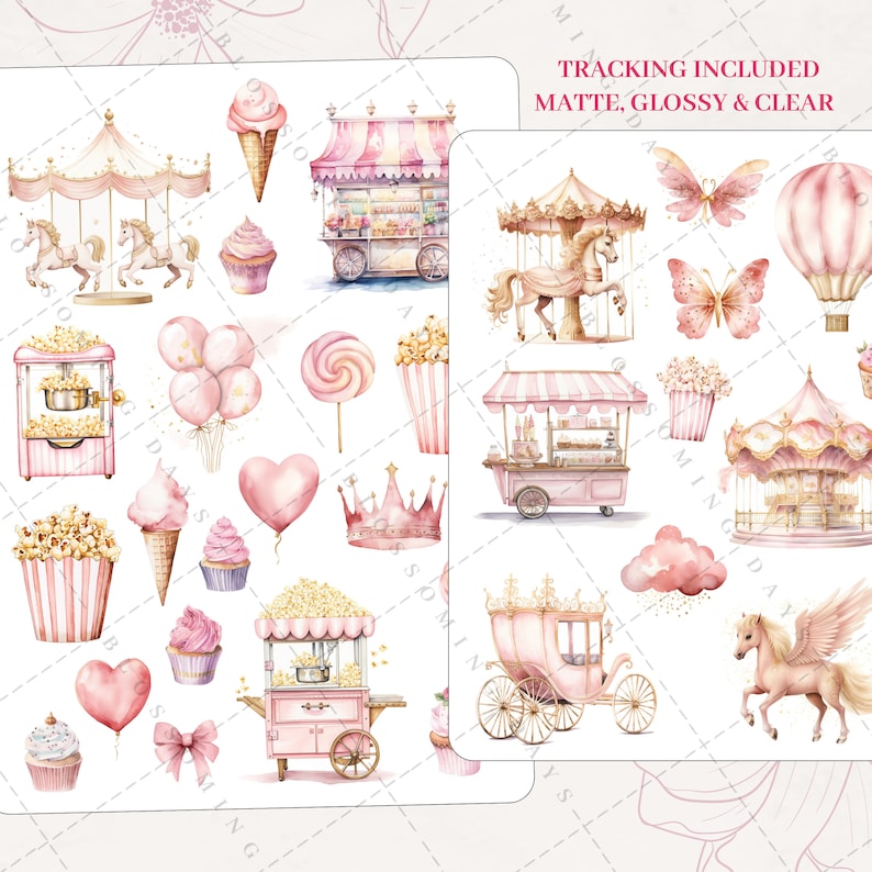 Cute Carousel Carnival Theme, Pink Popcorn, Party Decor, Cotton Candy ...