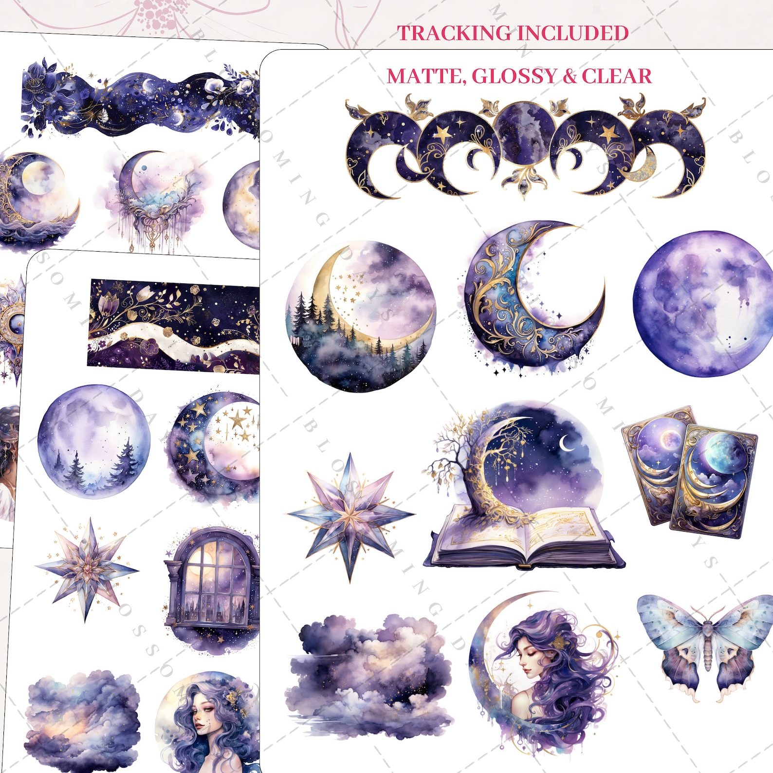 Enchanted Celestial Starry Night, Magical, Moonlit, Dreamscape, Spells ...