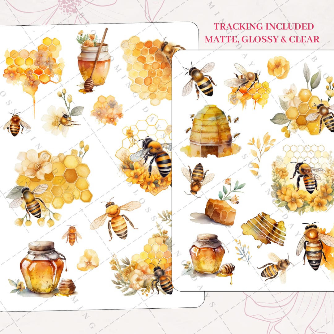 Cute Cottagecore Honey Bee, Beehive, Honeycomb, Botanical, Decorative ...