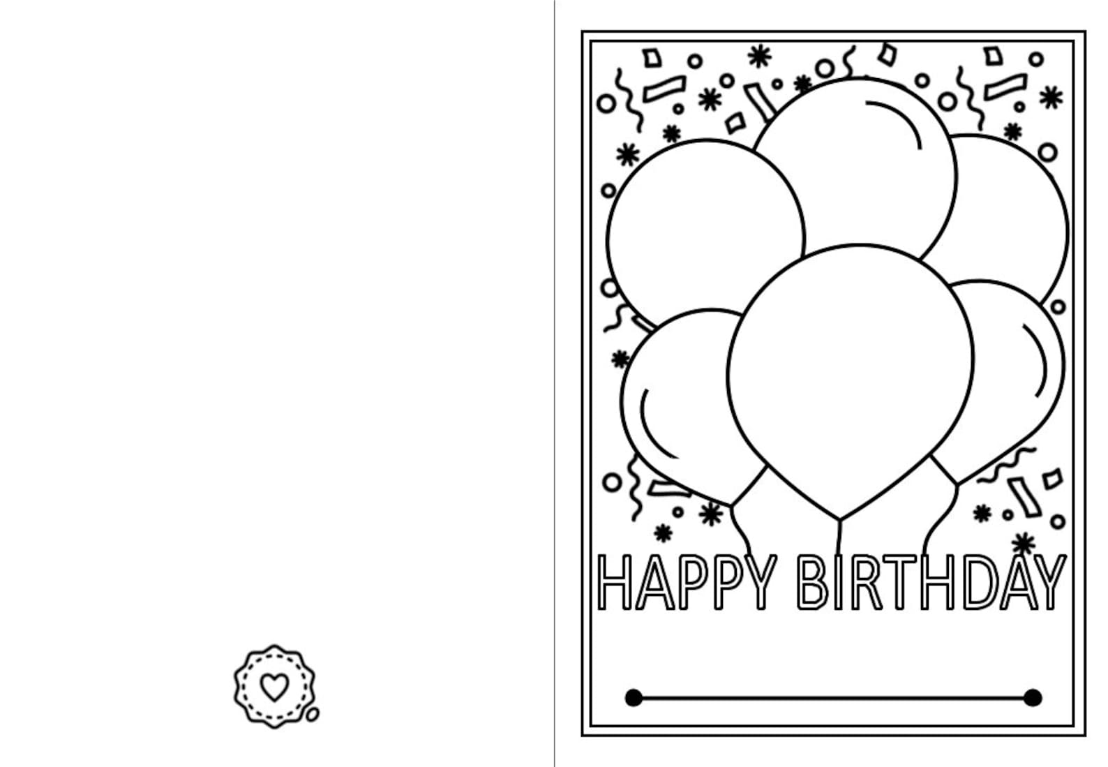 PRINTABLE Personalized Colour-in Birthday Card | Children's DIY Happy ...