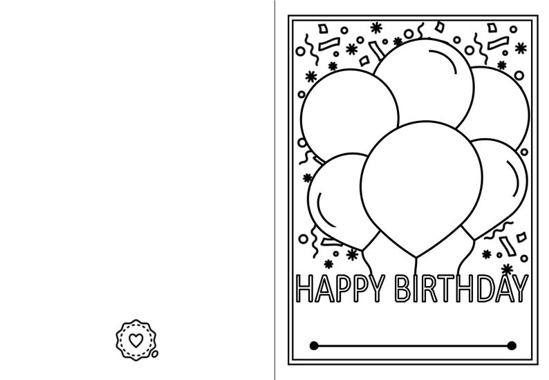 PRINTABLE Personalized Colour-in Birthday Card | Children's DIY Happy ...