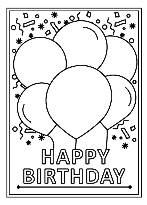 Alles Gute Zum Geburtstagskarten Zum Ausdrucken Und Ausmalen Drucke