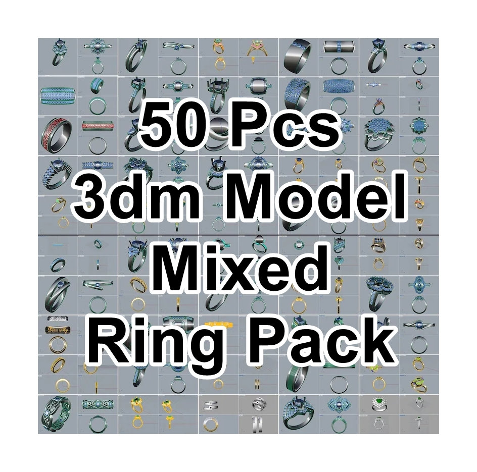 50 Pcs 3dm Model Man and Women Mixed Rings - Etsy