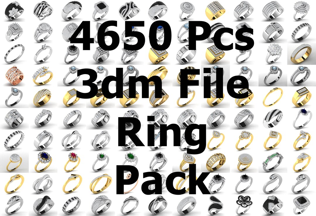 4650 Pcs 3dm File Ring Pack, Rings Jewelry Set Collection Pack 1 - Etsy