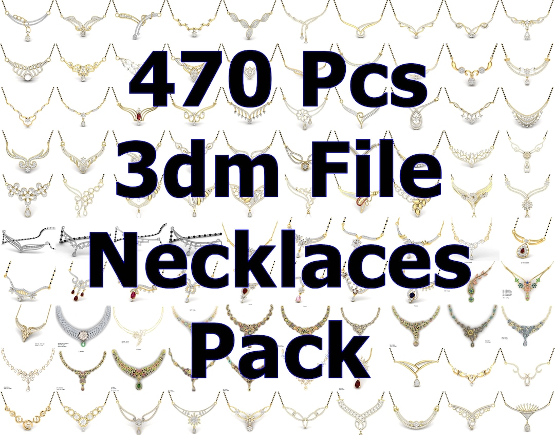470 Pcs 3dm File Necklaces Pack, Necklace Jewellery Set Collection Pack - Etsy