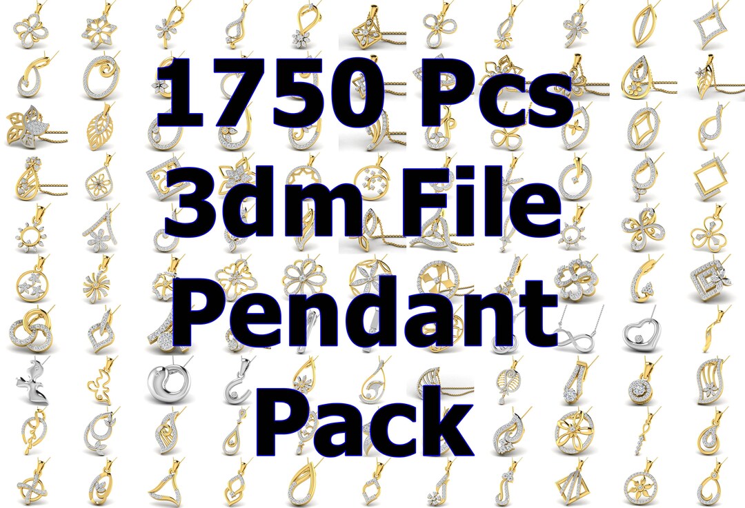 1750 Pcs 3dm File Pendant Pack, Pendants Jewelry Set Collection Pack - Etsy