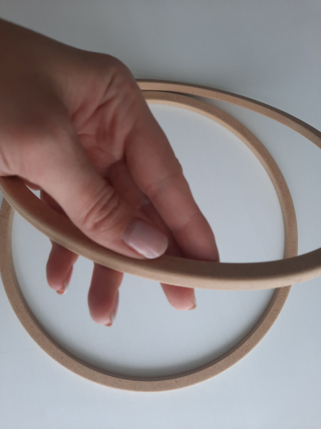 Natural Craft Material, Wooden Hoop, Hoop for Macrame, Plywood Ring for ...