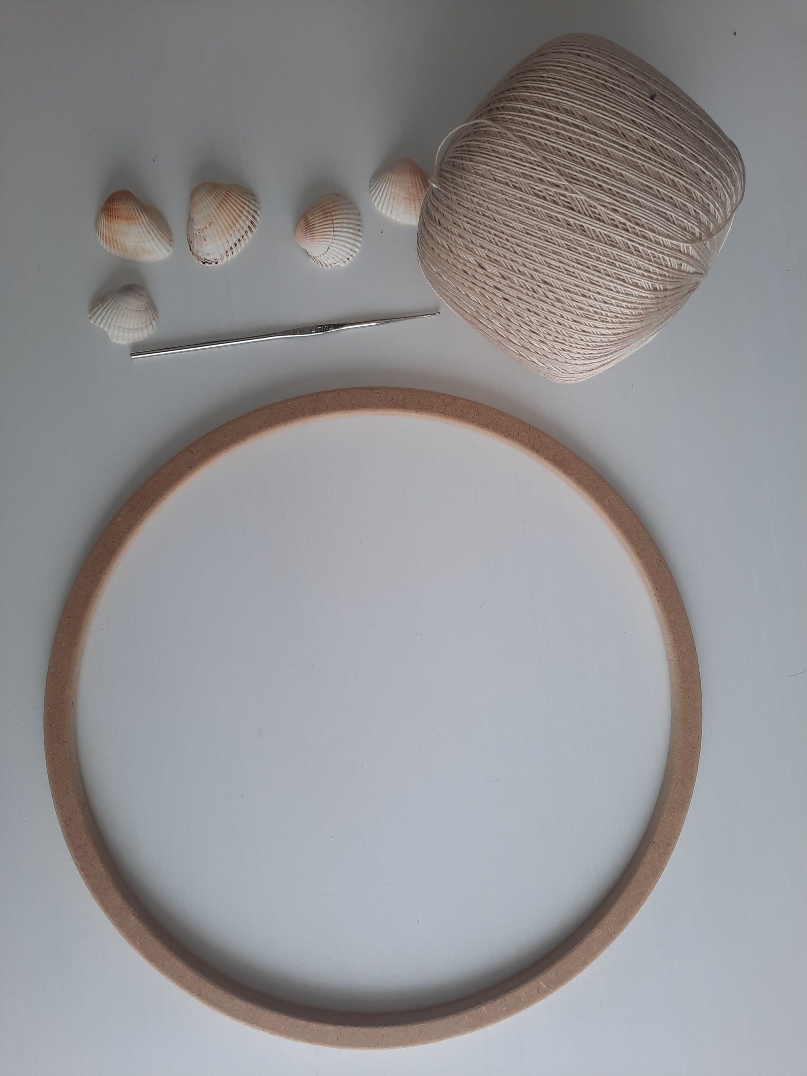Set of 5 Hoops, Plywood Ring for Crafts, Accessory for Macrame, Simple ...