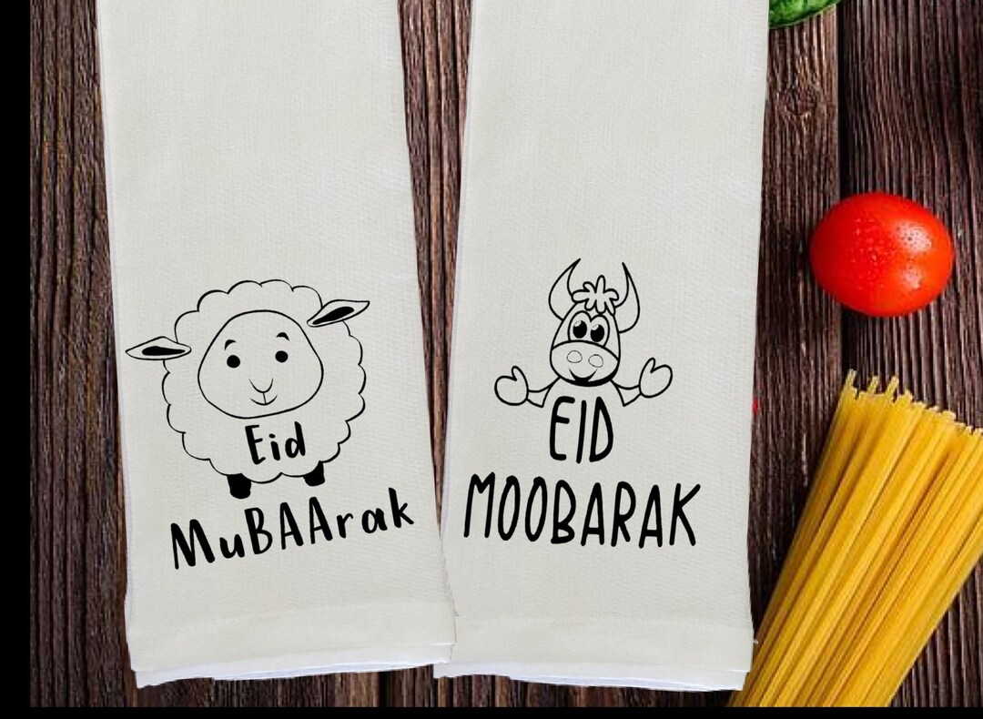 Eid Adha Gift,tea Towel,kitchen Decor, Eid Gift,mubarak, Housewarming ...