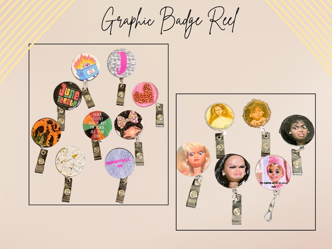 Graphic Badge Reels - Etsy