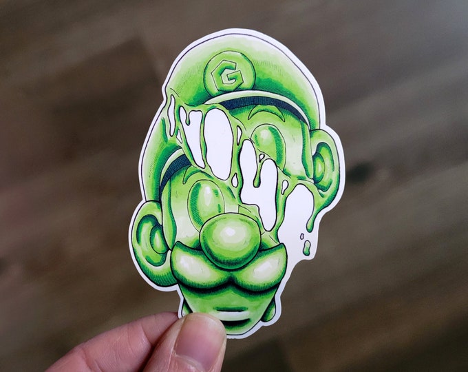 Gooigi Vinyl Sticker // Luigi Decal // Luigi's Mansion Sticker - Etsy