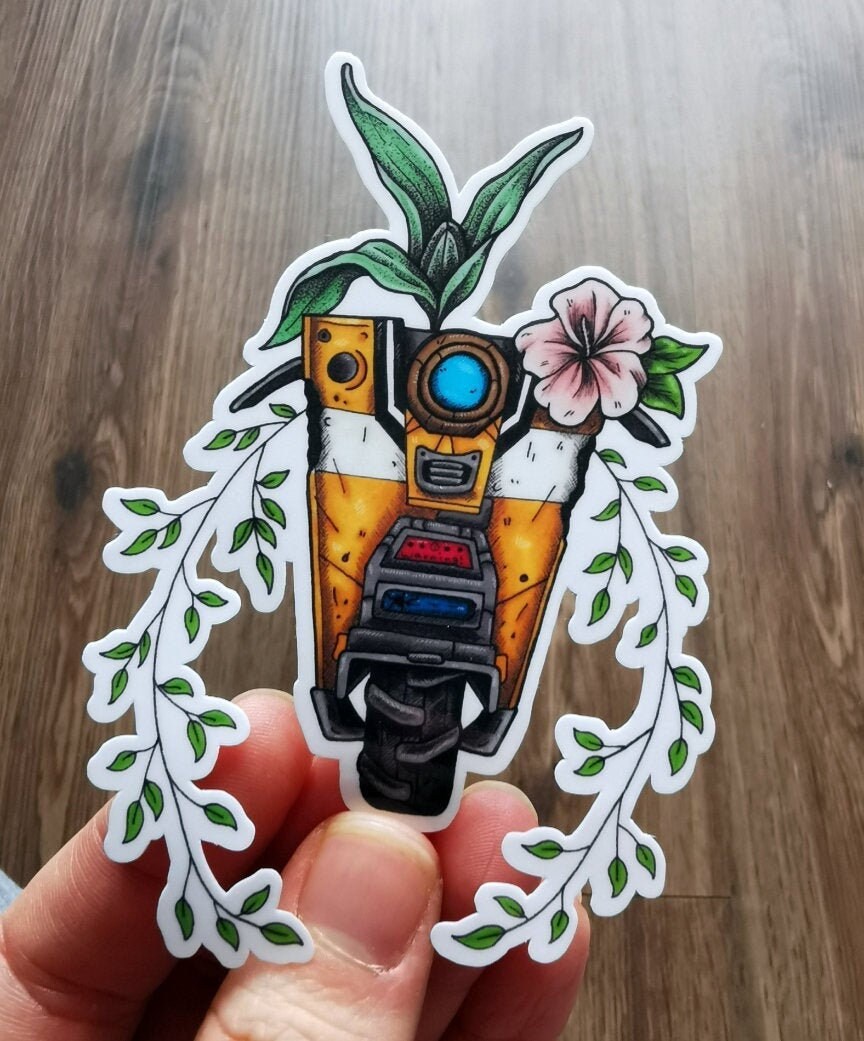 Claptrap CL4P-TP Borderlands Robot Vinyl Art Sticker | Etsy