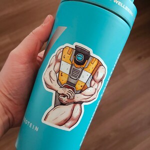 Clapped Traps // Claptrap Muscles Sticker // CL4P-TP Borderlands Robot ...