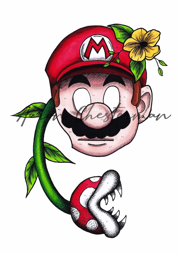 Mario Piranha Plant Drawing