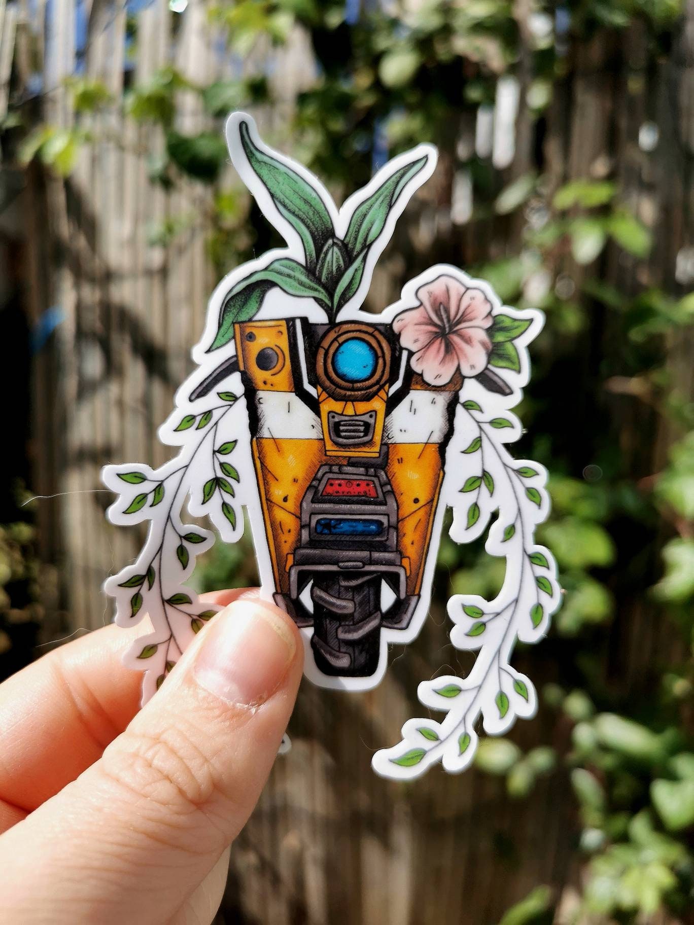 Claptrap CL4P-TP Borderlands Robot Vinyl Art Sticker | Etsy