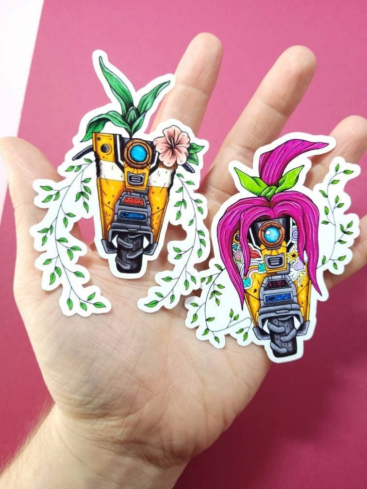 Claptrap CL4P-TP Borderlands Robot Vinyl Sticker // Veronica - Etsy UK