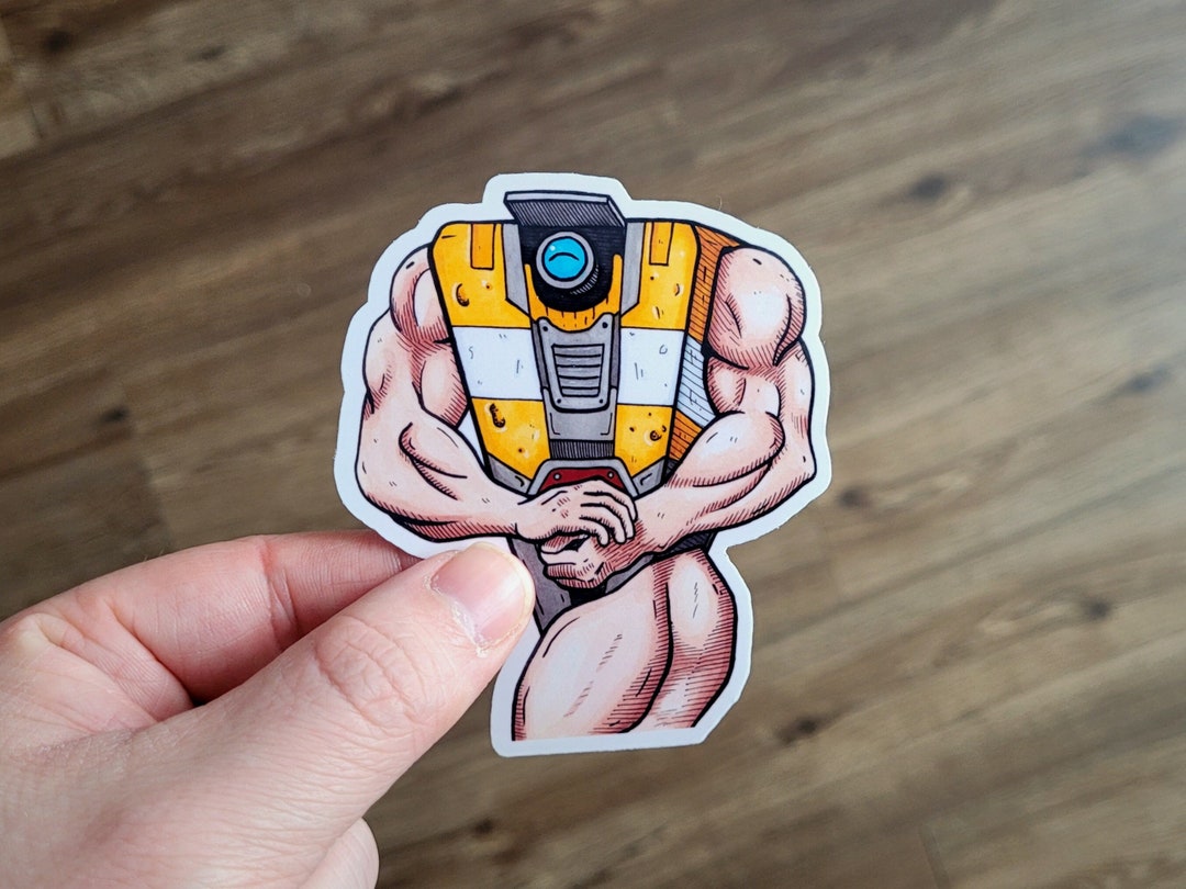 Clapped Traps // Claptrap Muscles Sticker // CL4P-TP Borderlands Robot ...