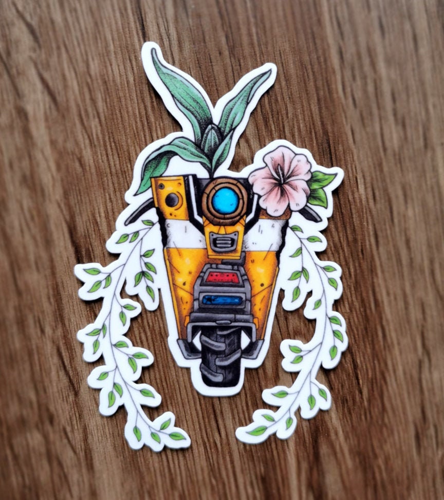 Claptrap CL4P-TP Borderlands Robot Vinyl Art Sticker | Etsy