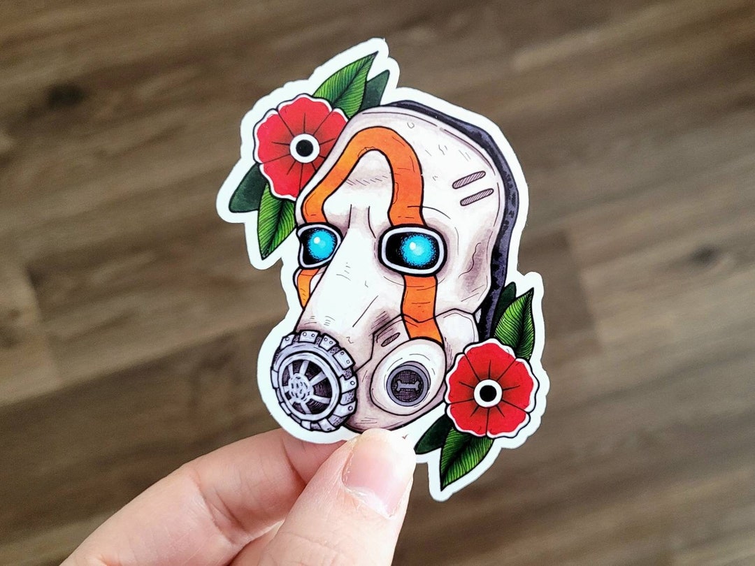 Borderlands Psycho Mask Sticker // Borderlands Mask Decal - Etsy