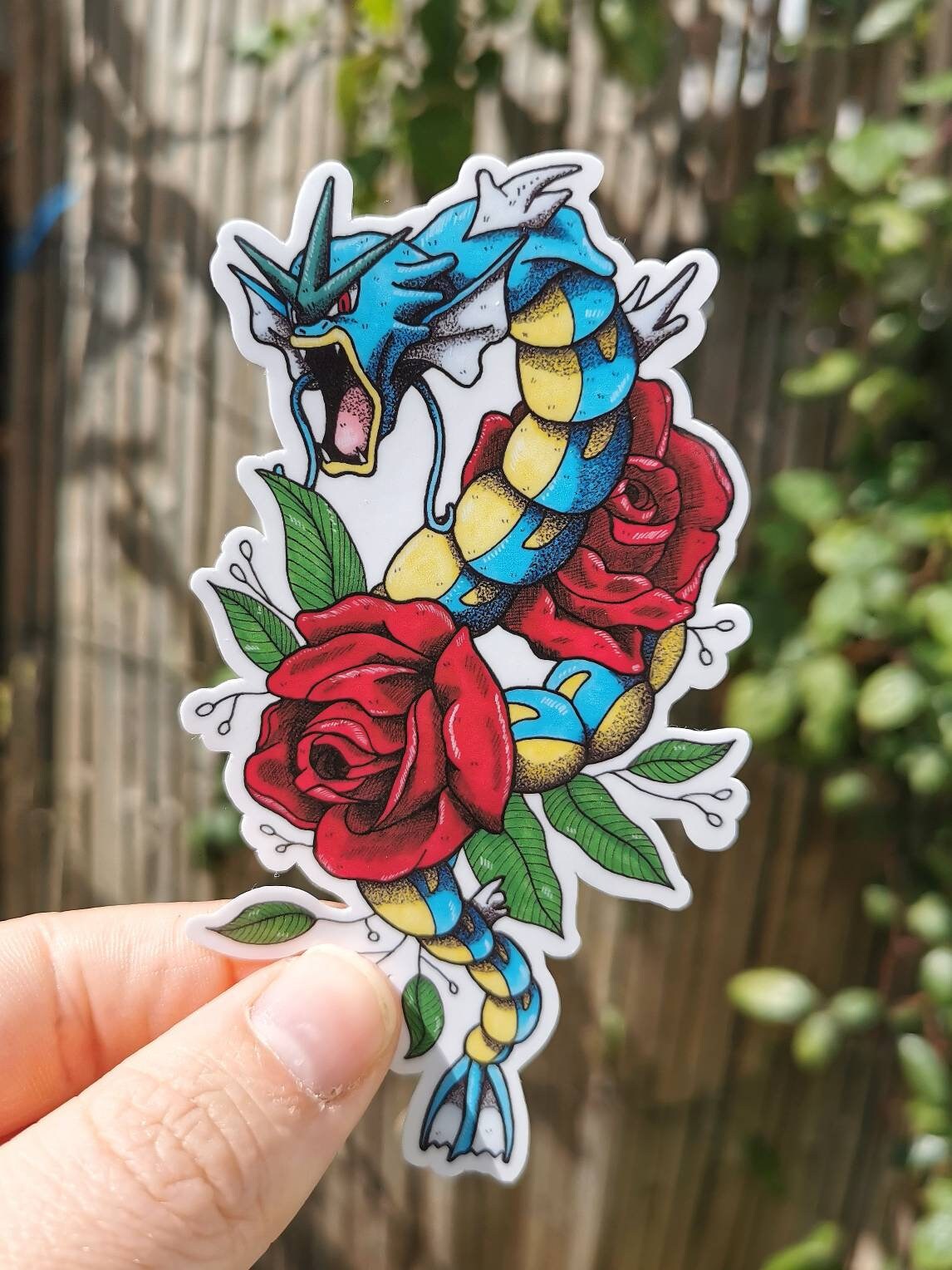 Gyarados Pokemon Tattoo Style Sticker Vinyl Water resistant Etsy gyarados-pokemon-tattoo-style-sticker-vinyl-water-resistant-etsy