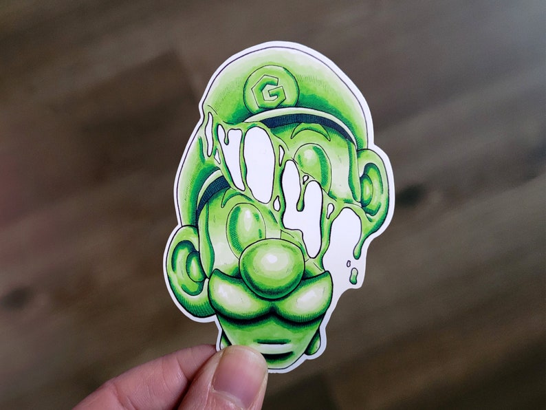 Gooigi Vinyl Sticker // Luigi Decal // Luigis Mansion 3 | Etsy