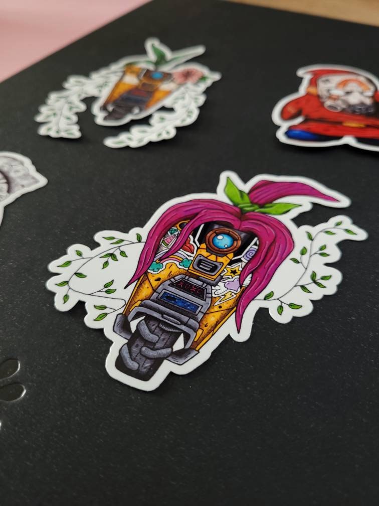 Claptrap CL4P-TP Borderlands Robot Vinyl Sticker // Veronica - Etsy UK