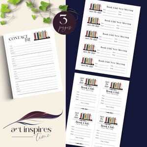 Book Club Save the Date, Book Club Kit, Book Club Printables, Book Club ...