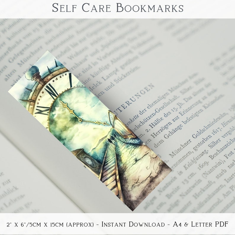 Printable Clock Bookmarks, INSTANT DOWNLOAD, Printable Bookmark, Book ...