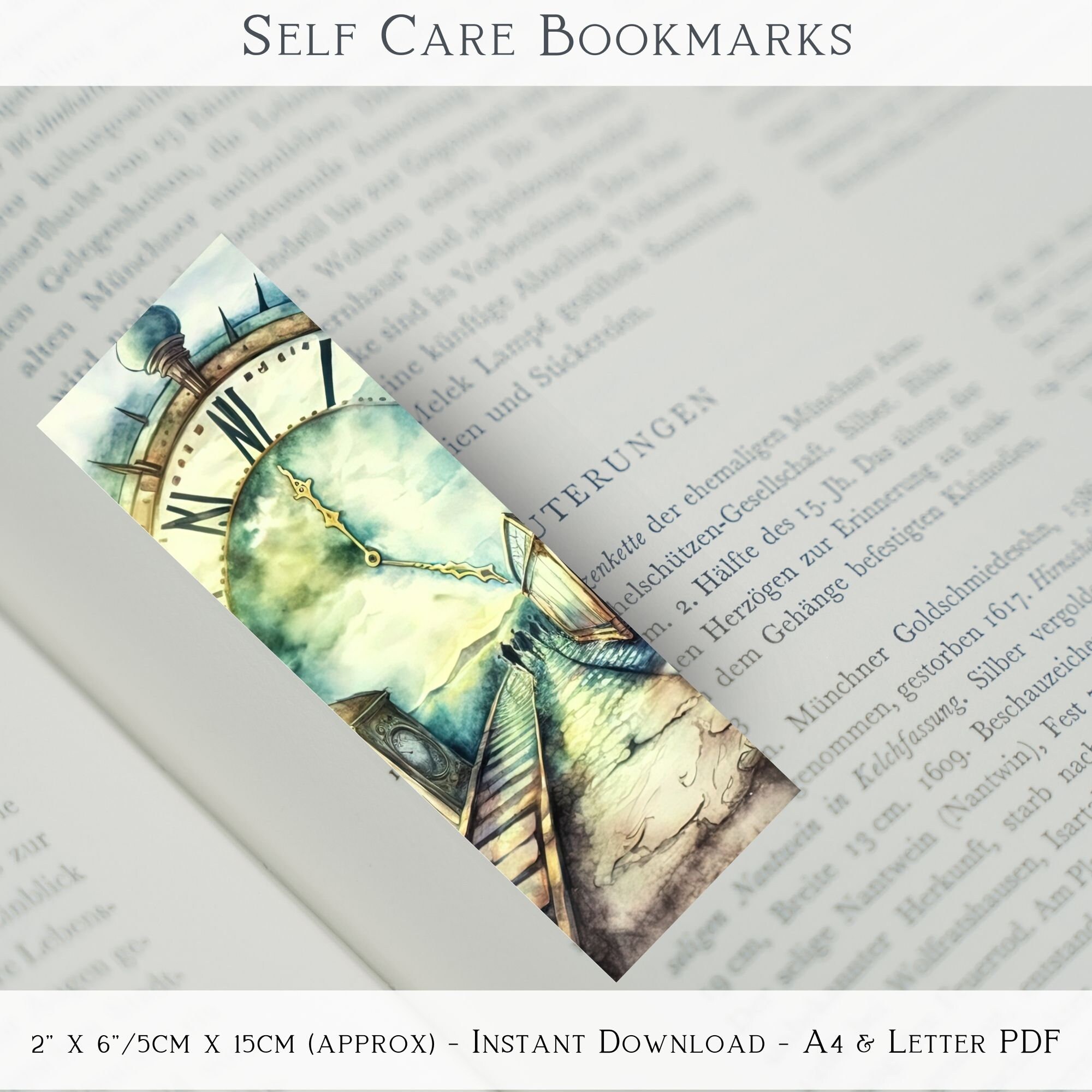 Printable Clock Bookmarks, INSTANT DOWNLOAD, Printable Bookmark, Book ...