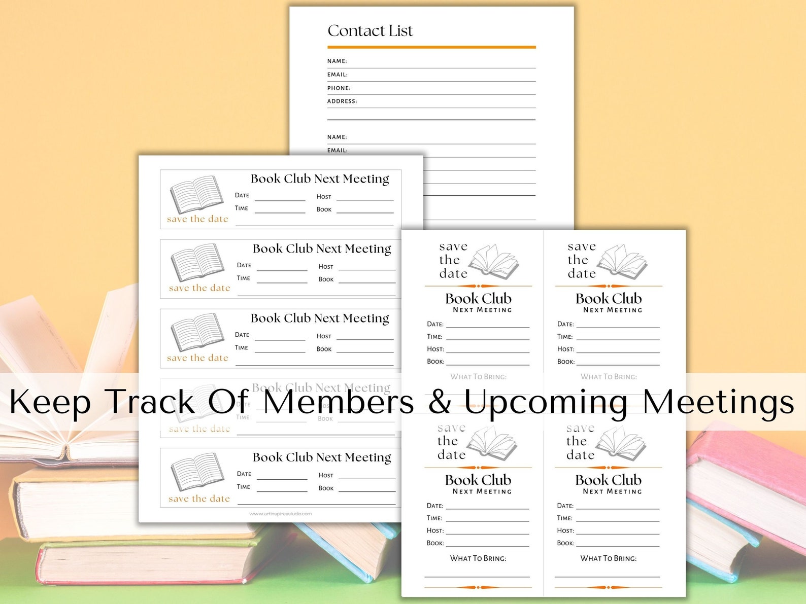 Printable Book Club Planner Book Club Discussion Book - Etsy