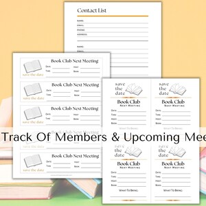 Printable Book Club Planner Book Club Discussion Book - Etsy
