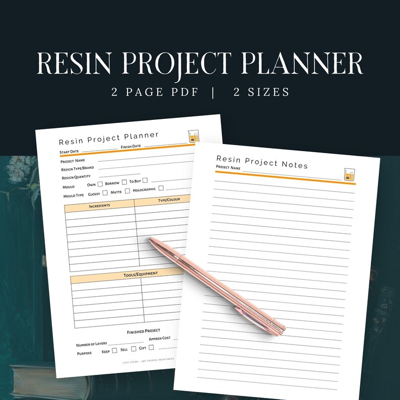 Resin Project Printable, Resin Planner PDF, Resin Printable, Craft ...
