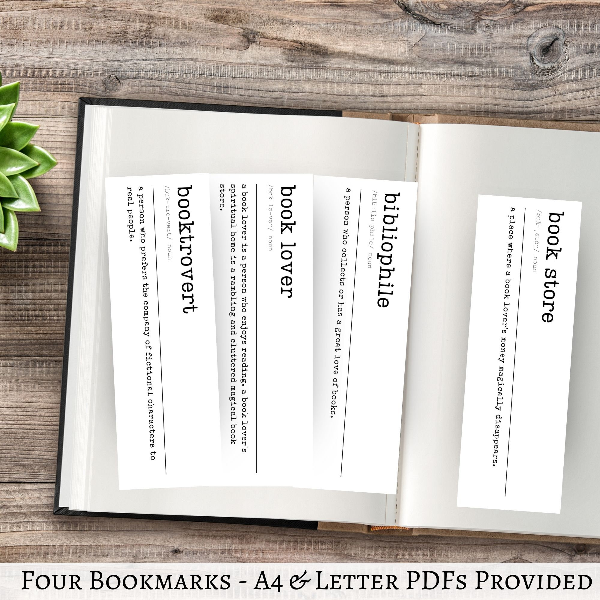 Printable Book Definition Bookmarks, INSTANT DOWNLOAD, Printable ...