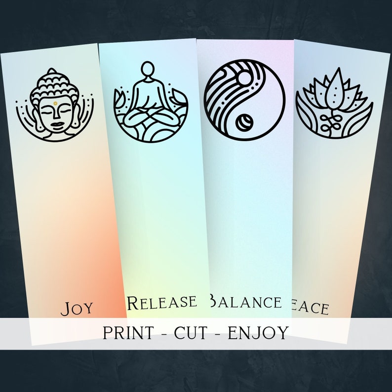 Printable Zen Bookmarks INSTANT DOWNLOAD Printable Bookmark - Etsy