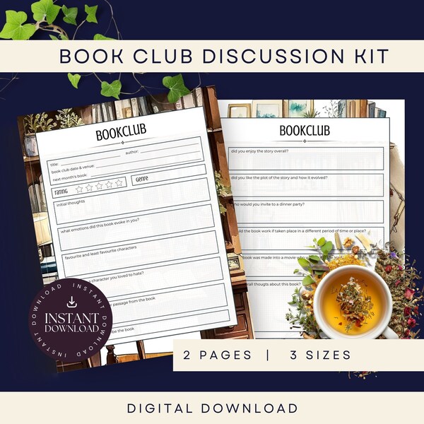 Book Club Game, Icebreakers for Book Club, Readers Questions Printable ...
