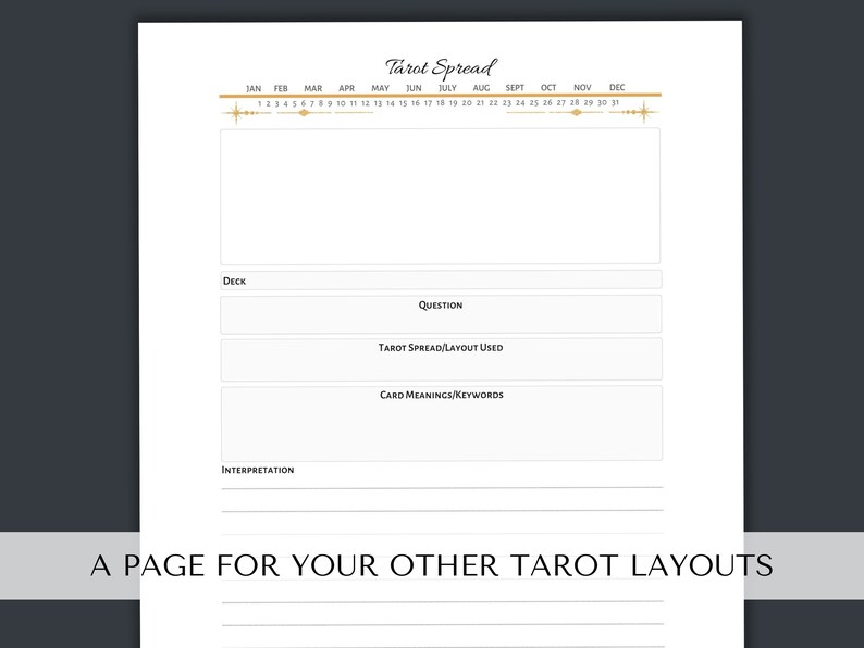 Tarot Journal Printable, Tarot Spreads Bundle, Printable Tarot Layouts ...